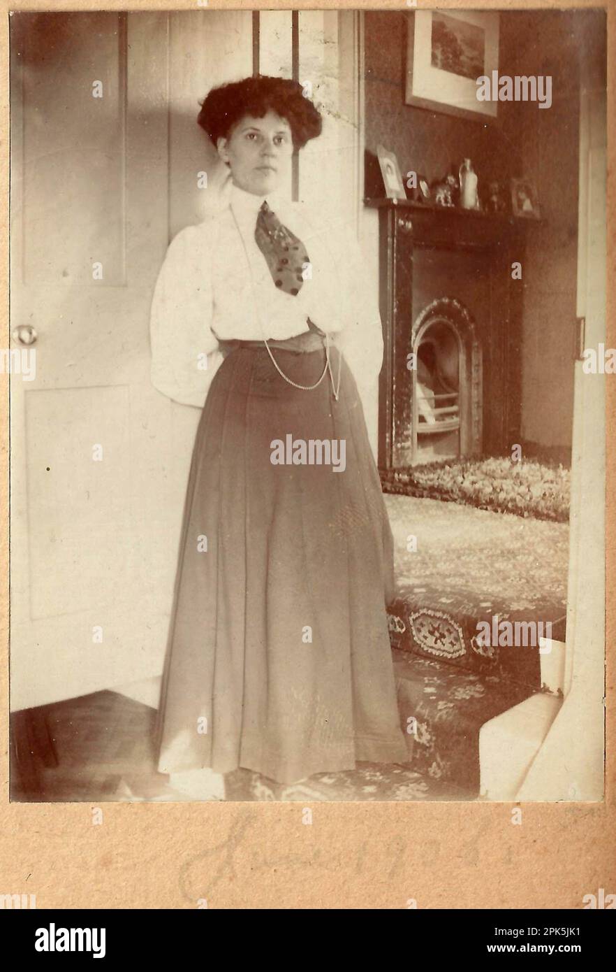 Portrait of Ethel Hook in her house, June 1906 Stock Photo - Alamy