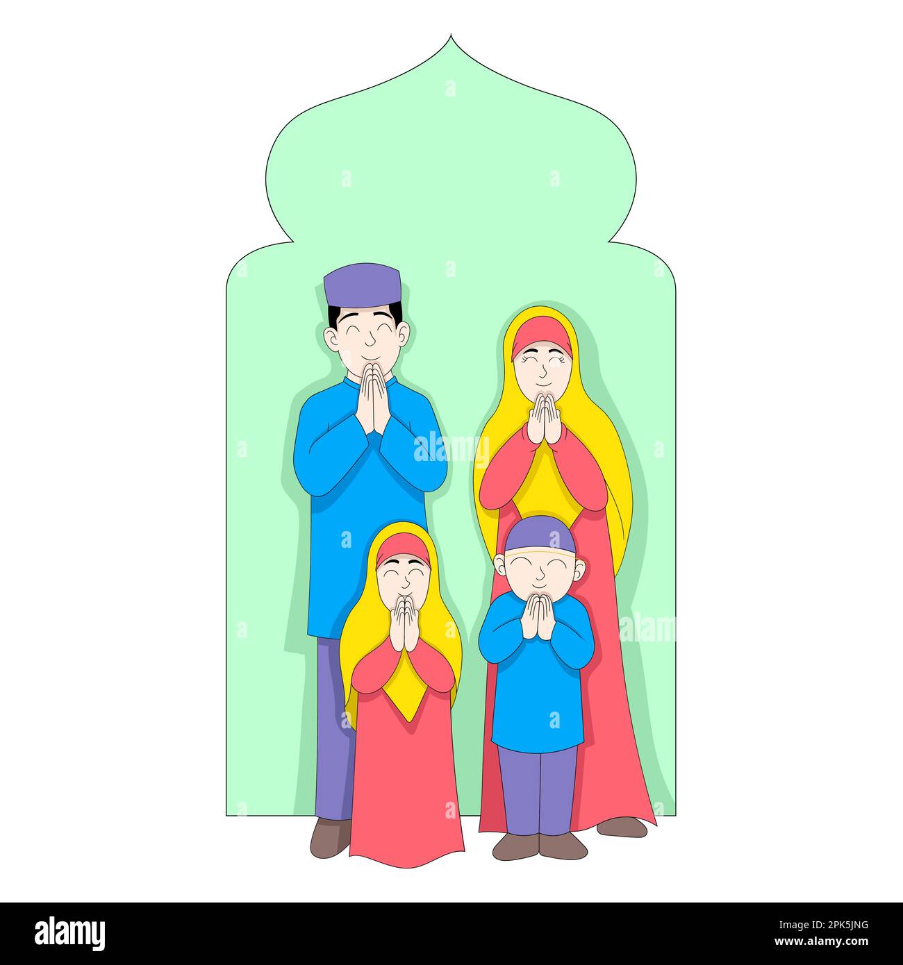 Islamic family frame decoration Stock Vector Images - Alamy