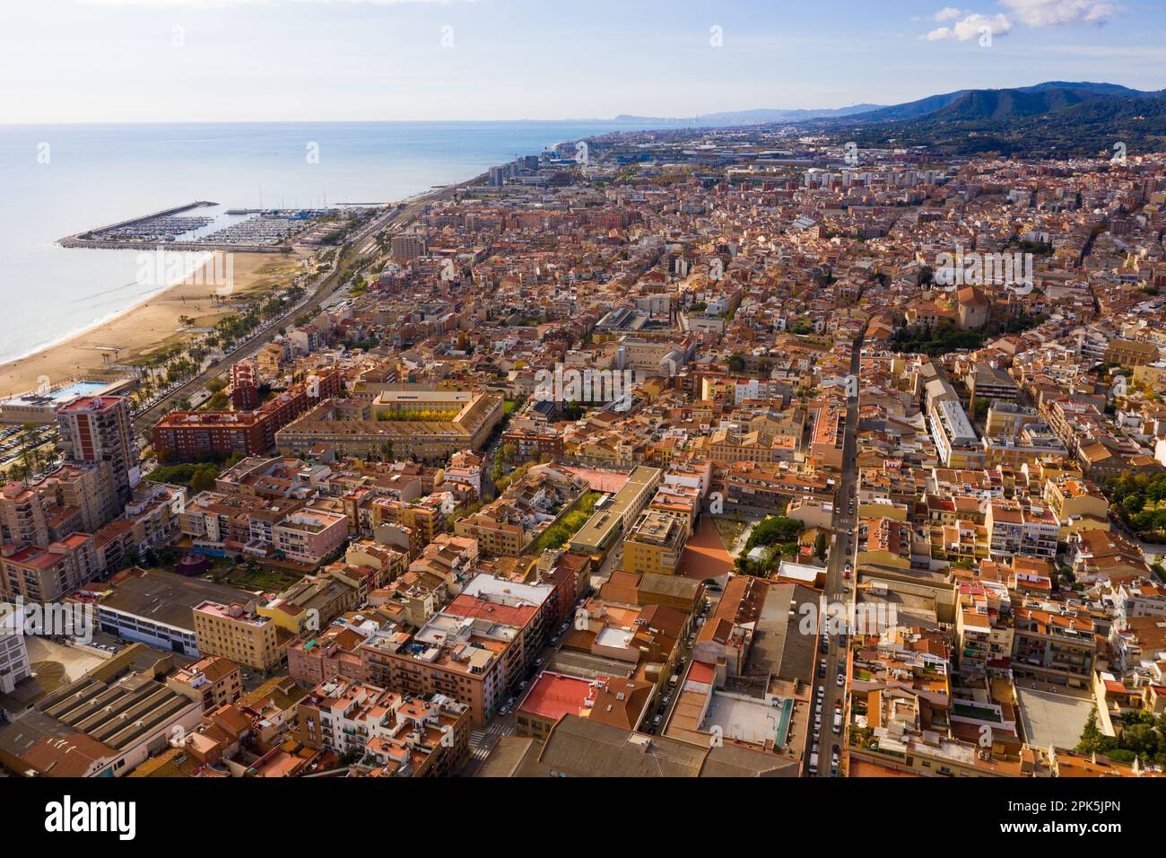 Coastal Spanish town of Mataro Stock Photo - Alamy