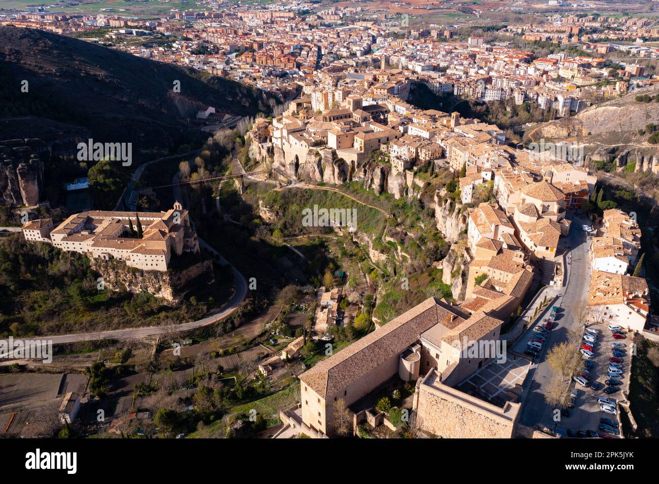 View from drone of Spanish town Cuenca Stock Photo - Alamy