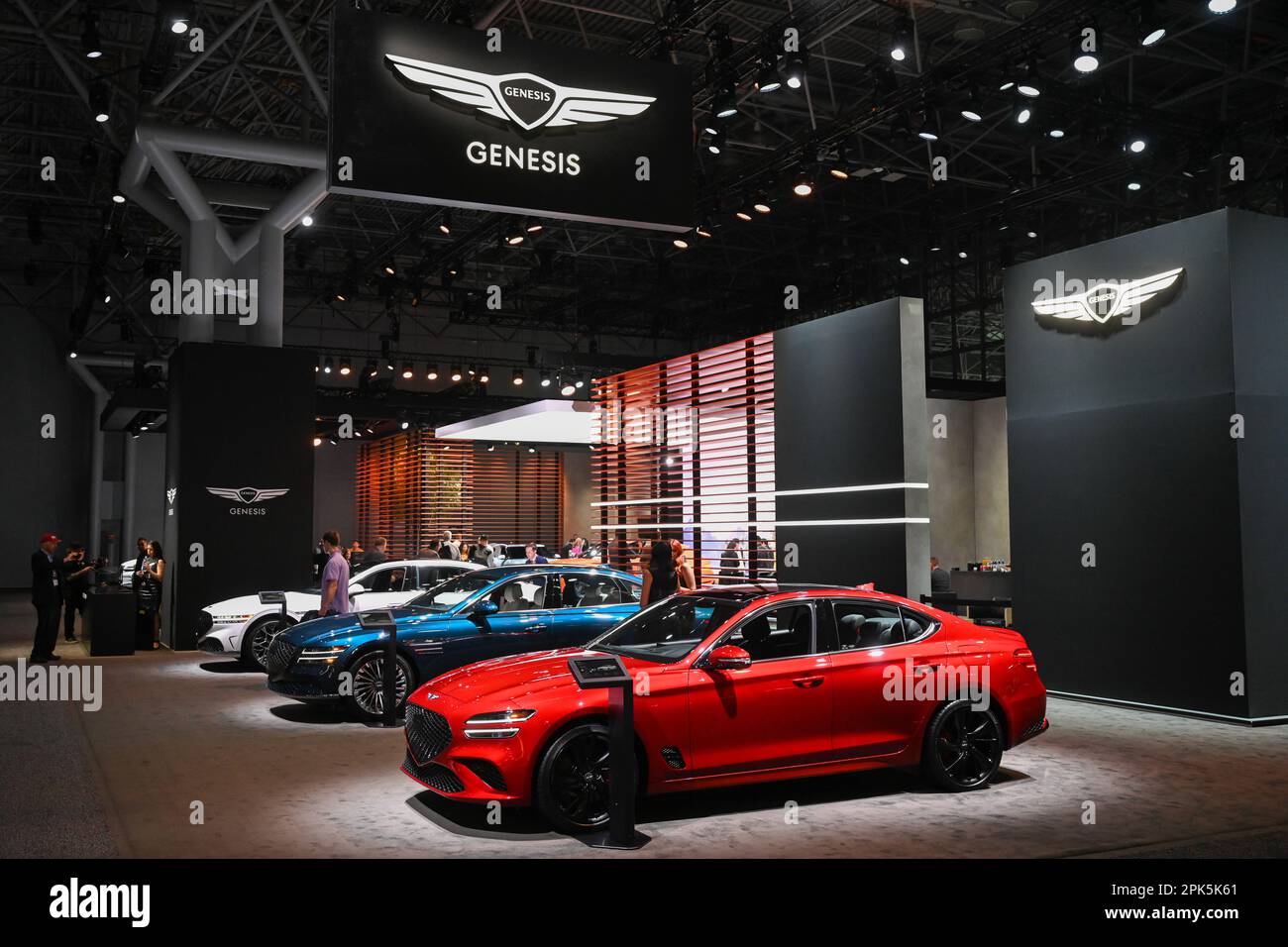 Genesis automobiles on display during the 2023 New York International ...