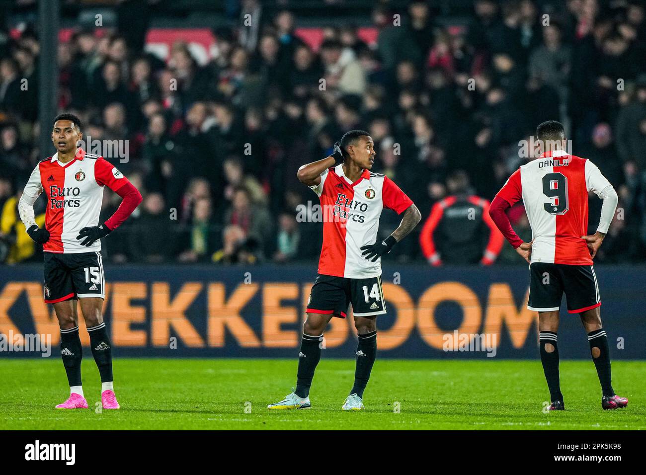 Rotterdam, Netherlands - 05/04/2023, Marcos Lopez of Feyenoord, Igor ...