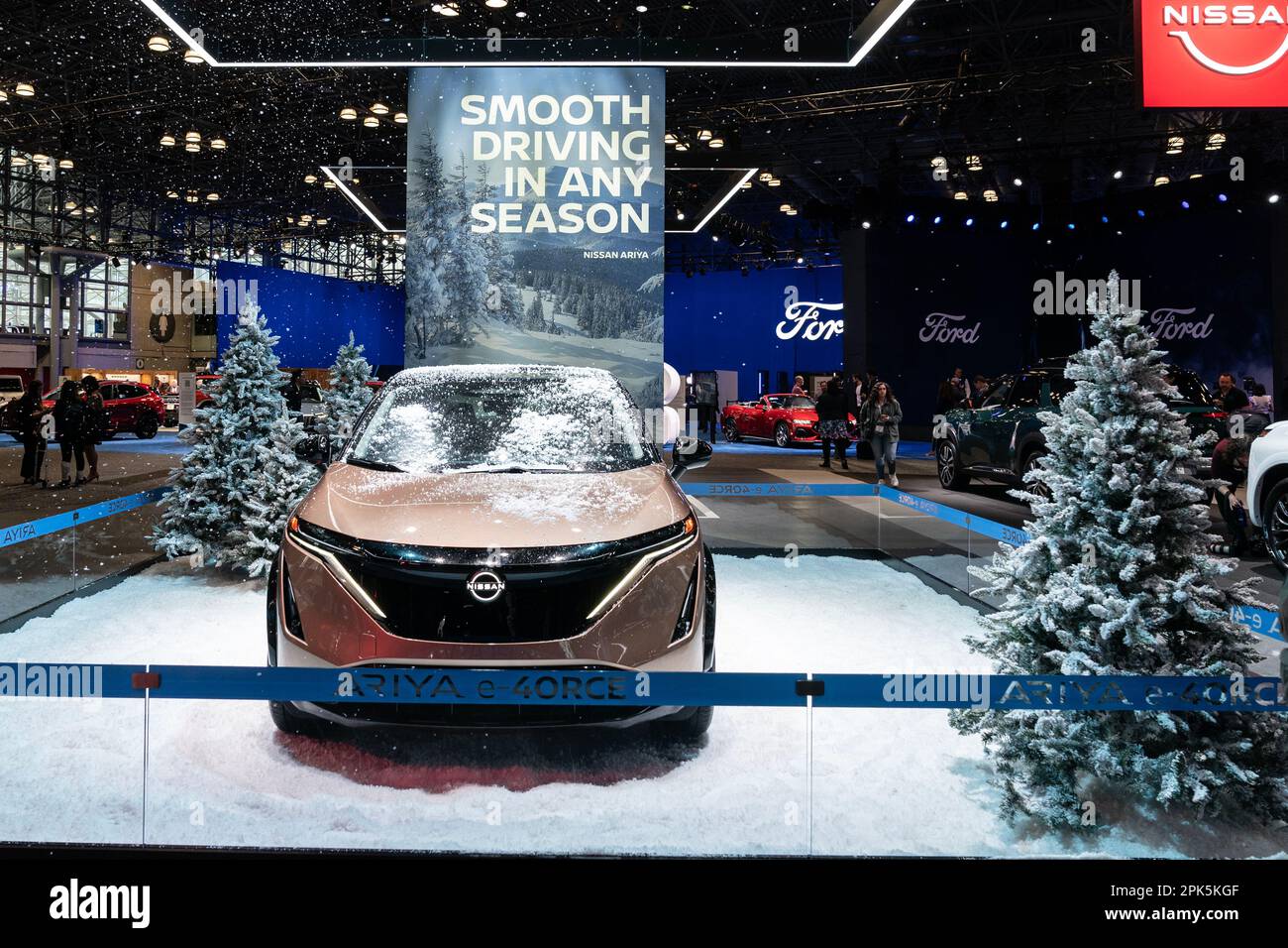 All-electric Nissan crossover Ariya on display during press day at New ...