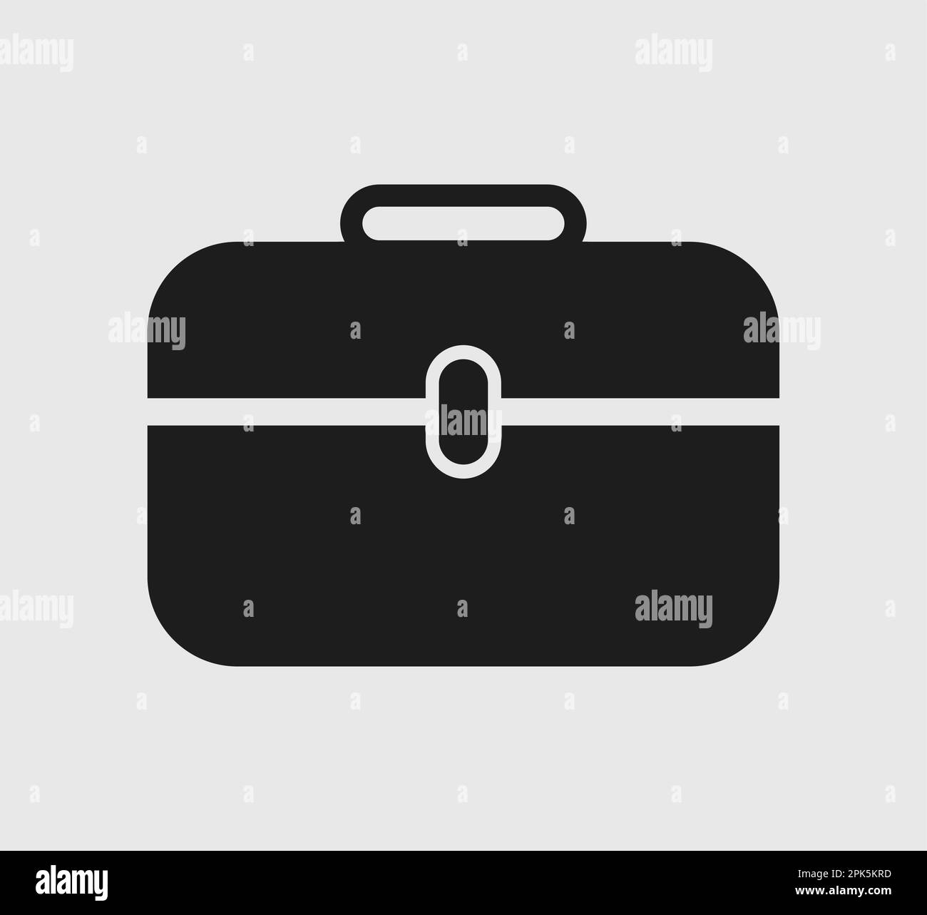 Briefcase Icon on gray background. Flat style vector EPS Stock Vector ...