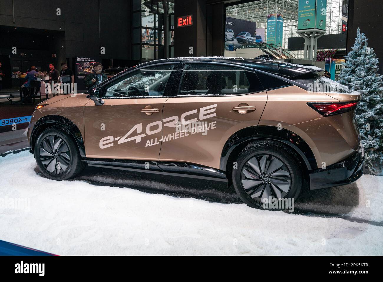 All-electric Nissan crossover Ariya on display during press day at New ...