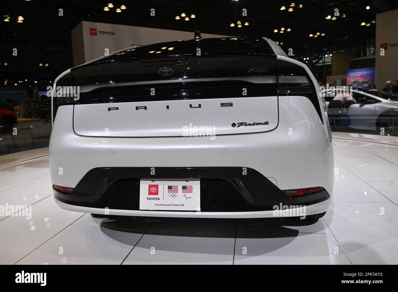The 2023 Prius Prime on display during the 2023 New York International ...