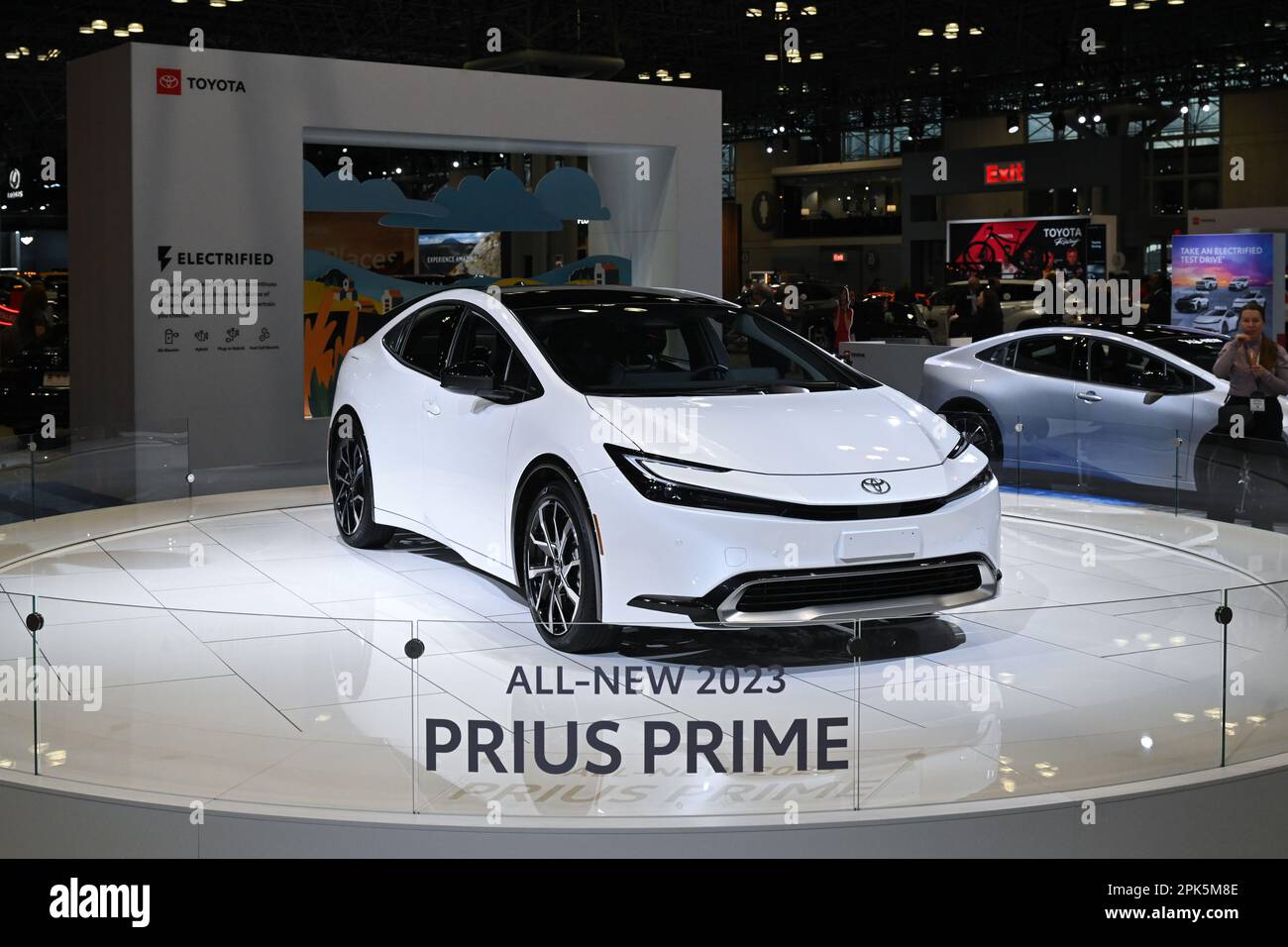 The 2023 Prius Prime on display during the 2023 New York International ...