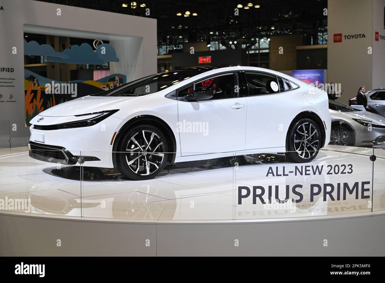 The 2023 Prius Prime on display during the 2023 New York International ...