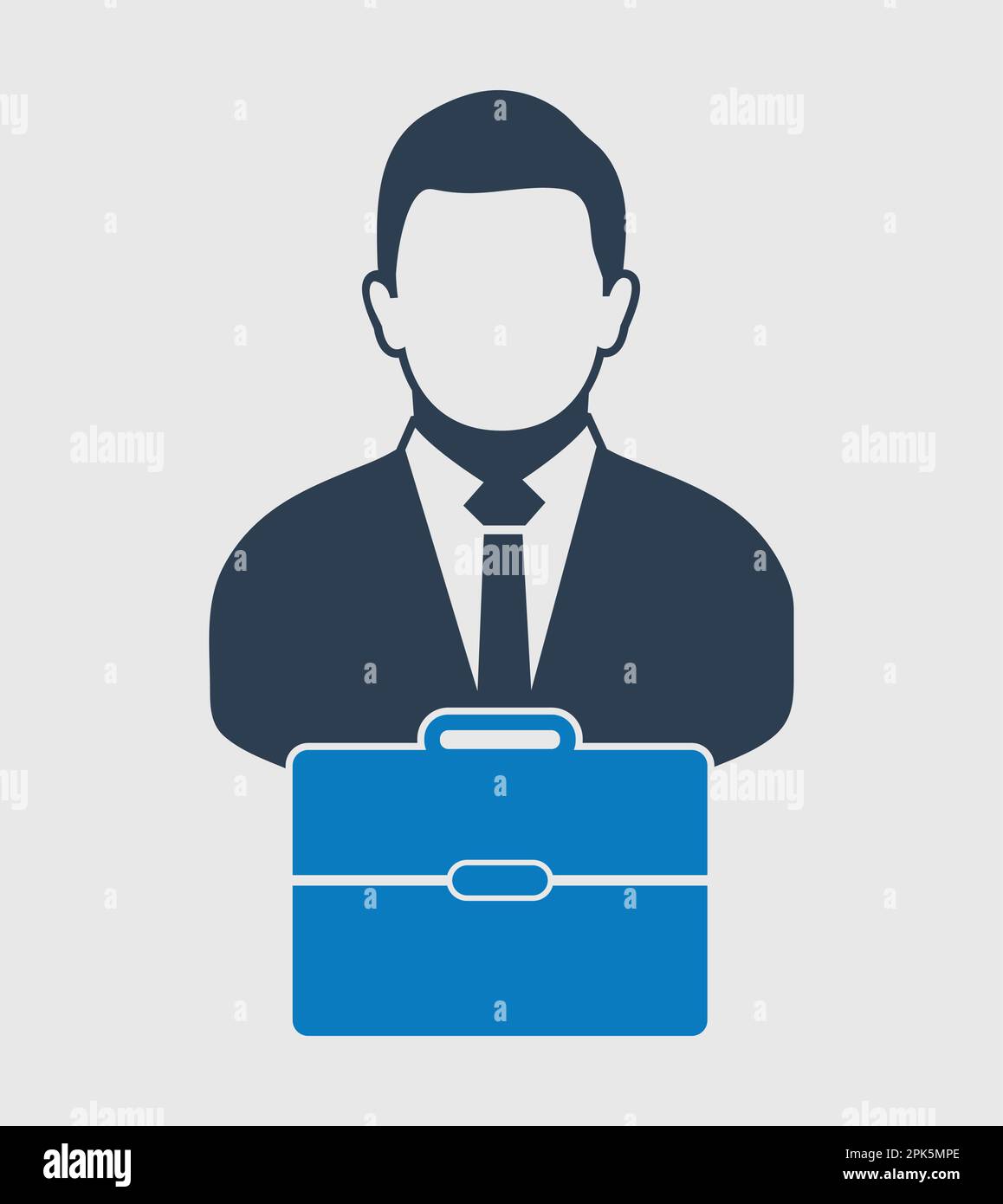 Businessman Icon with briefcase on hand. Flat style vector EPS Stock ...