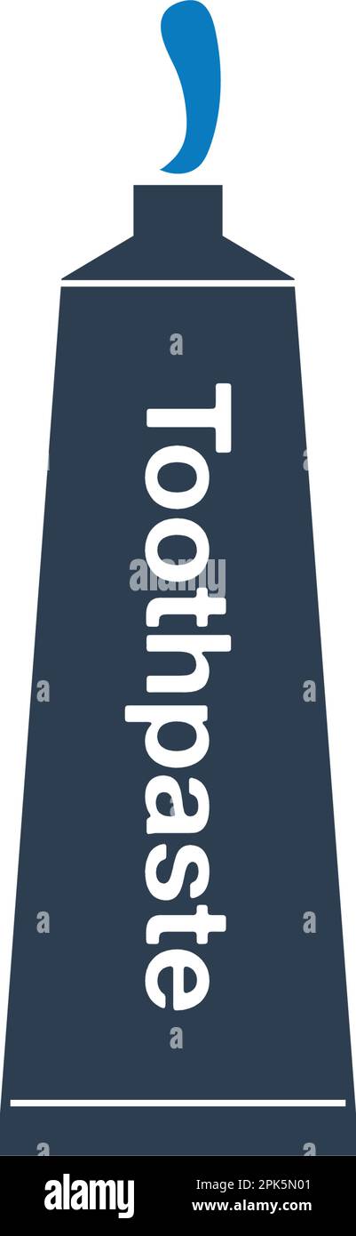 Toothpaste with tube icon. Flat style vector EPS Stock Vector Image ...