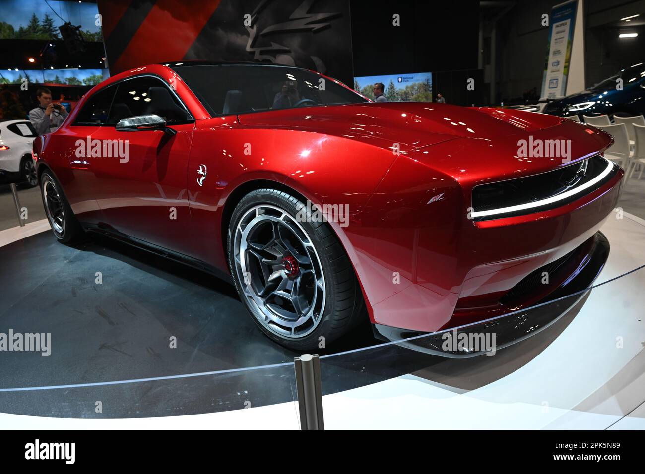 The Dodge Charger Daytona SRT Concept on display during the 2023 New ...