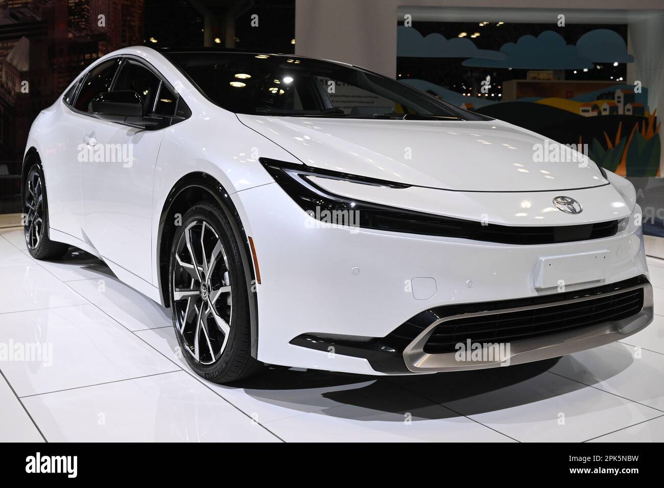 The 2023 Prius Prime on display during the 2023 New York International ...