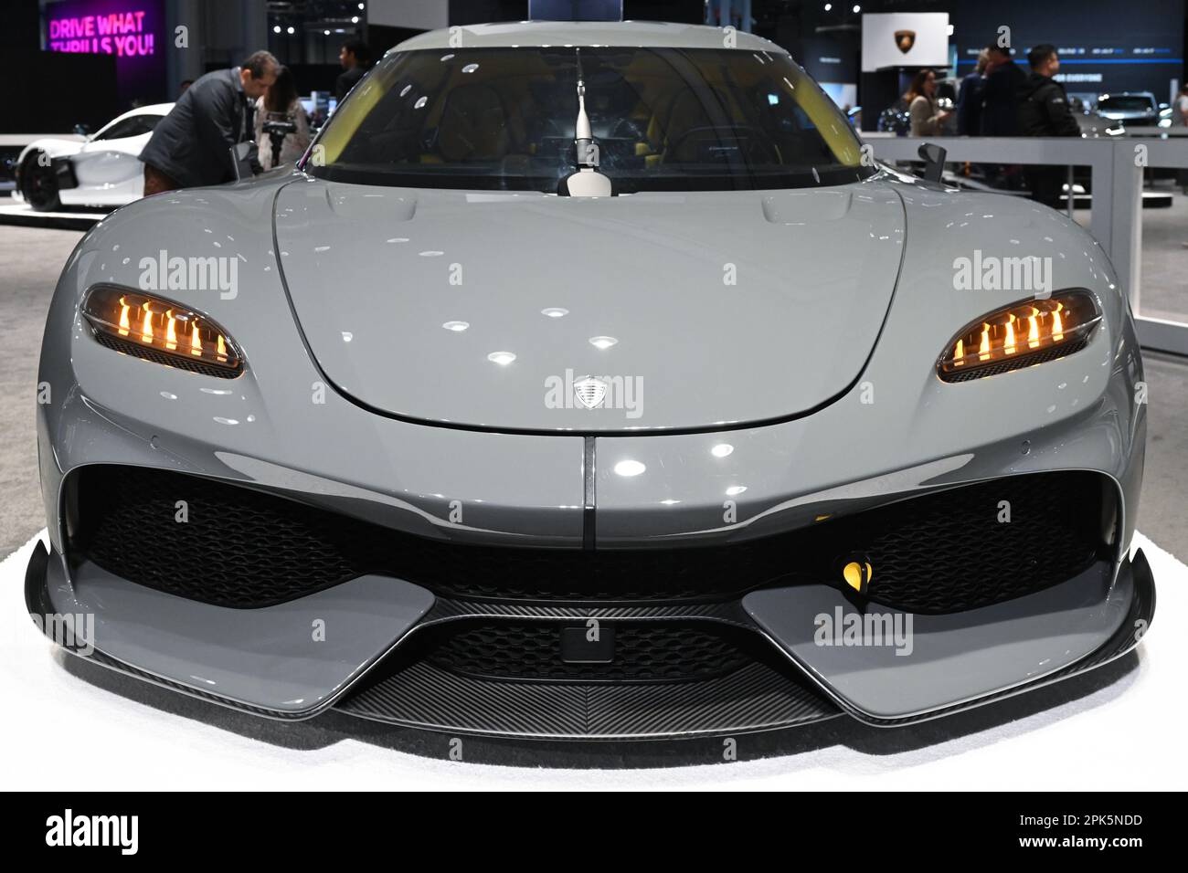 The Koenigsegg Gemera on display during the 2023 New York International ...