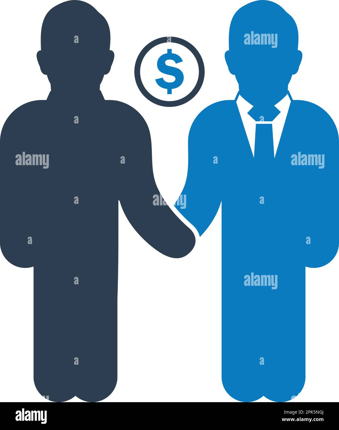 Business, financial handshake Icon. Flat style vector EPS Stock Vector ...