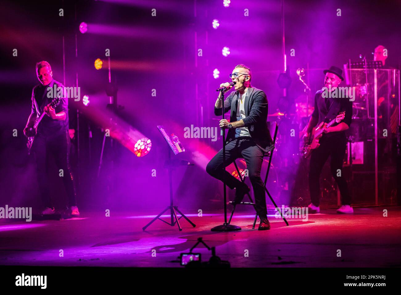 Milan Italy. 05 April 2023. The Italian band MODA' performs live on ...