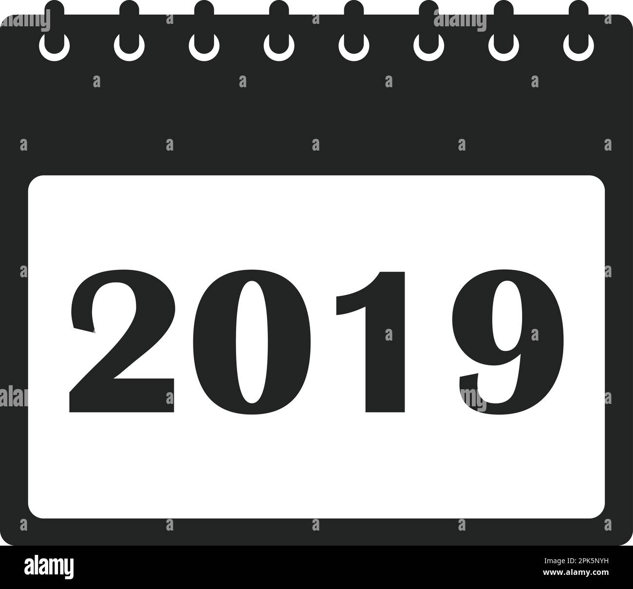 2019 Calendar Icon. Flat style vector EPS Stock Vector Image & Art - Alamy