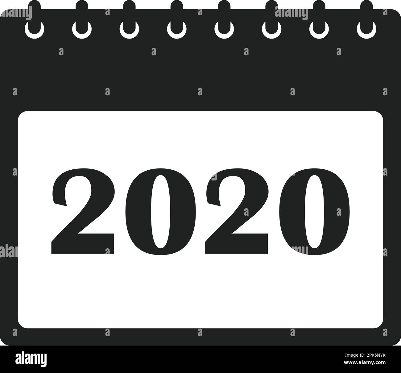 2020 Calendar Icon. Flat style vector EPS Stock Vector Image & Art - Alamy