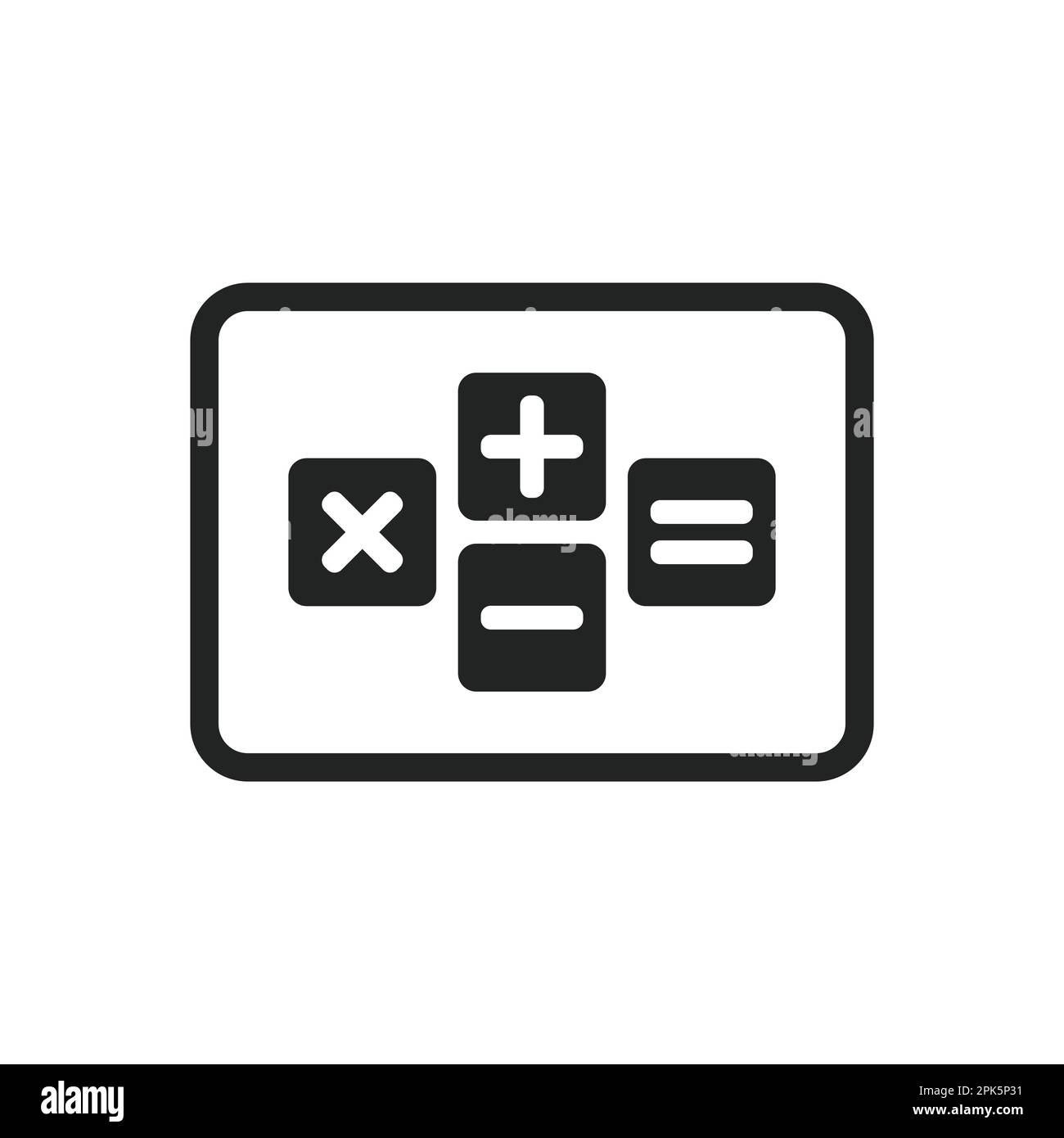 Calculator Flat Icon. Black isolated Editable Vector EPS Symbol ...