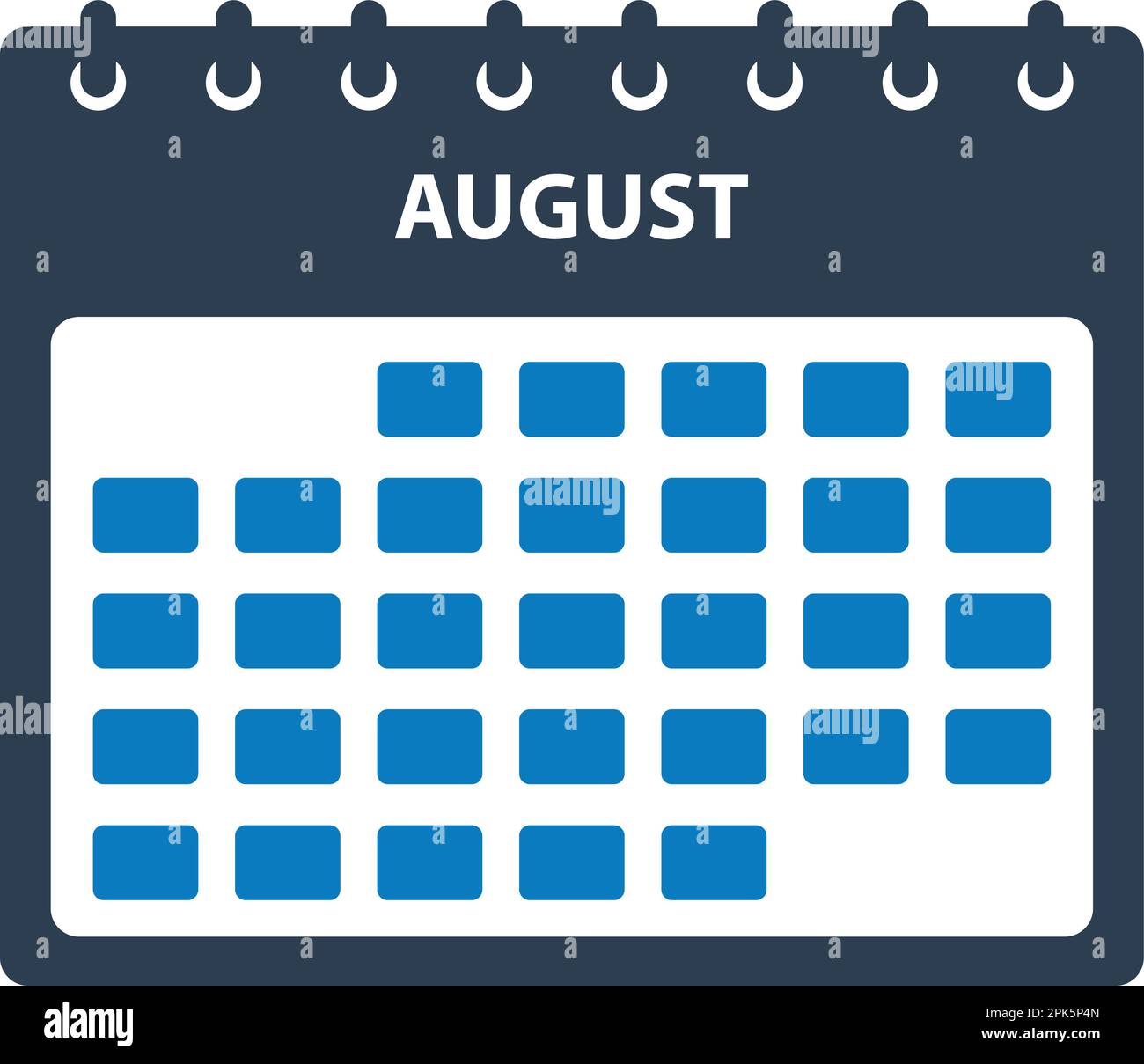 August Calendar Clipart Free