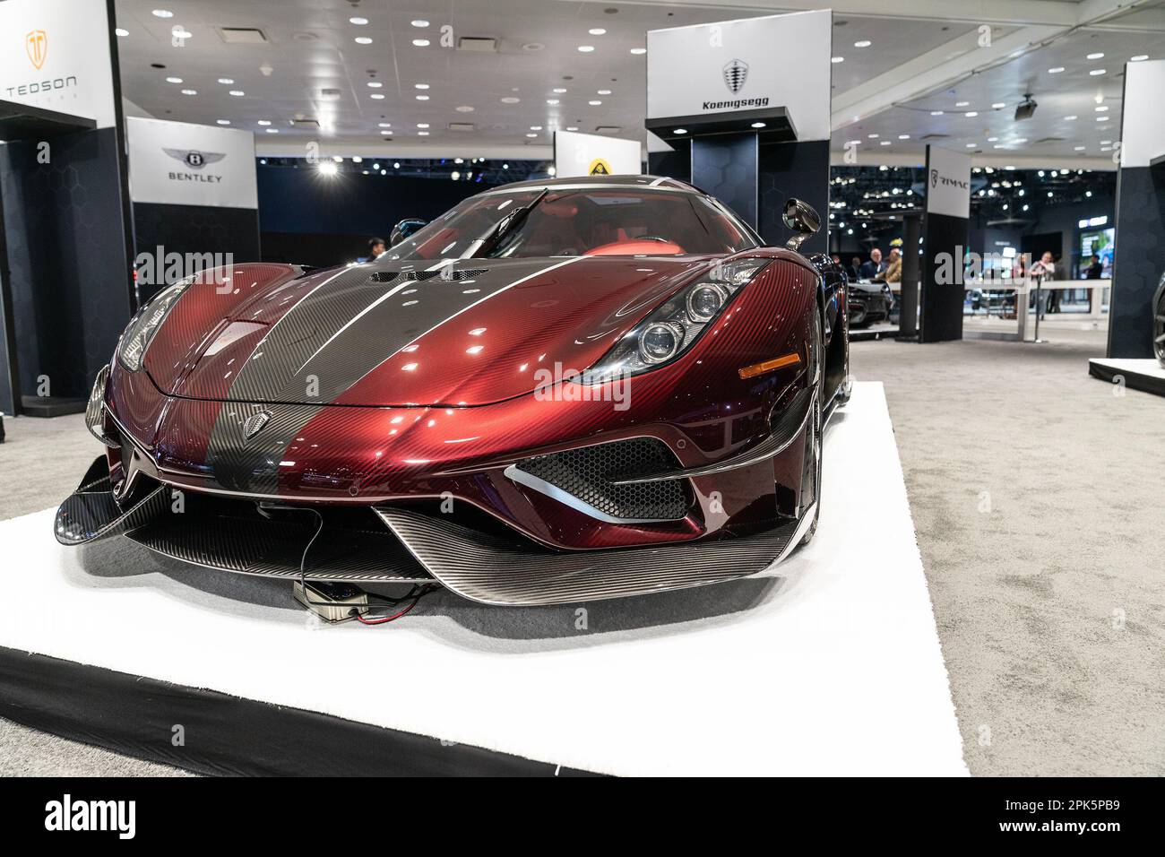 New York, United States. 05th Apr, 2023. Koenigsegg Regera on display ...