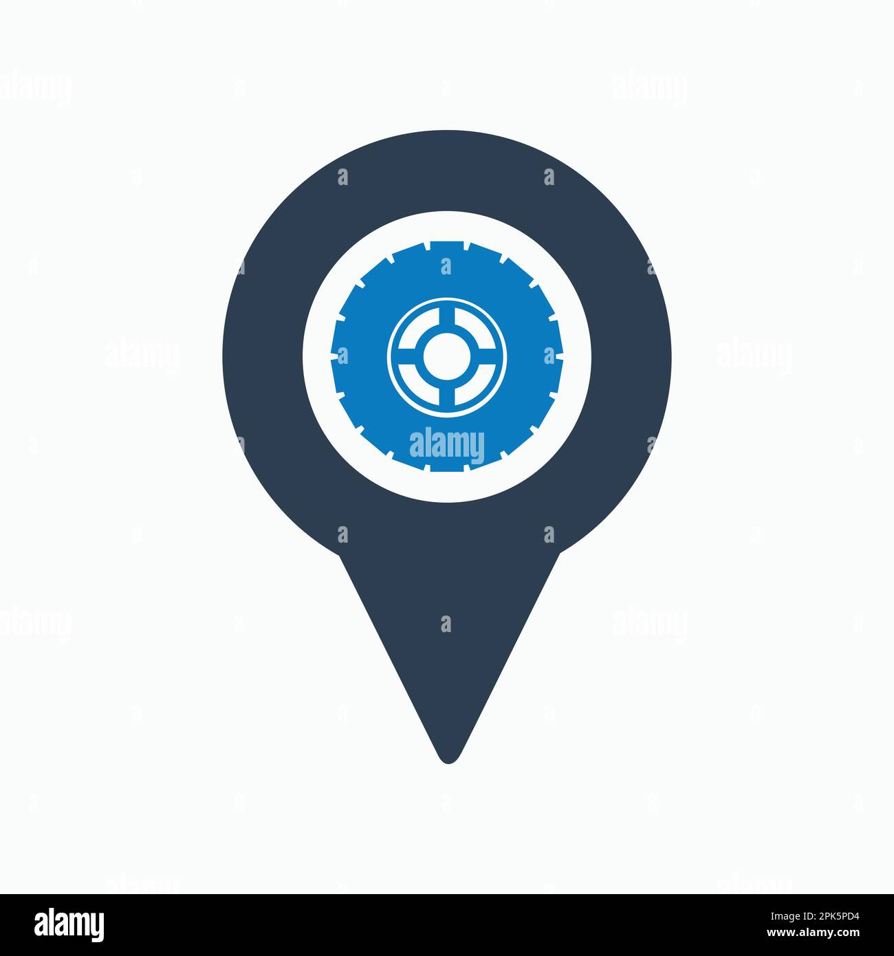 Car service location icon. Flat style vector EPS Stock Vector Image ...