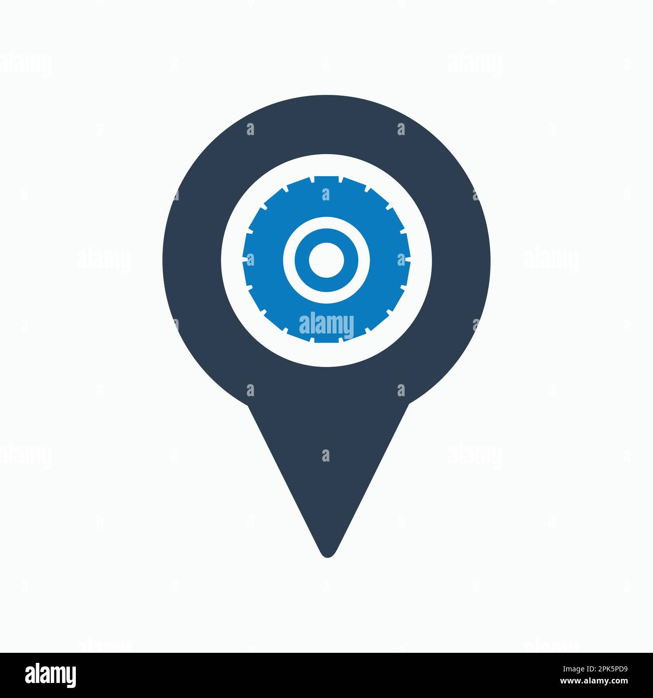 Car service location icon. Flat style vector EPS Stock Vector Image ...