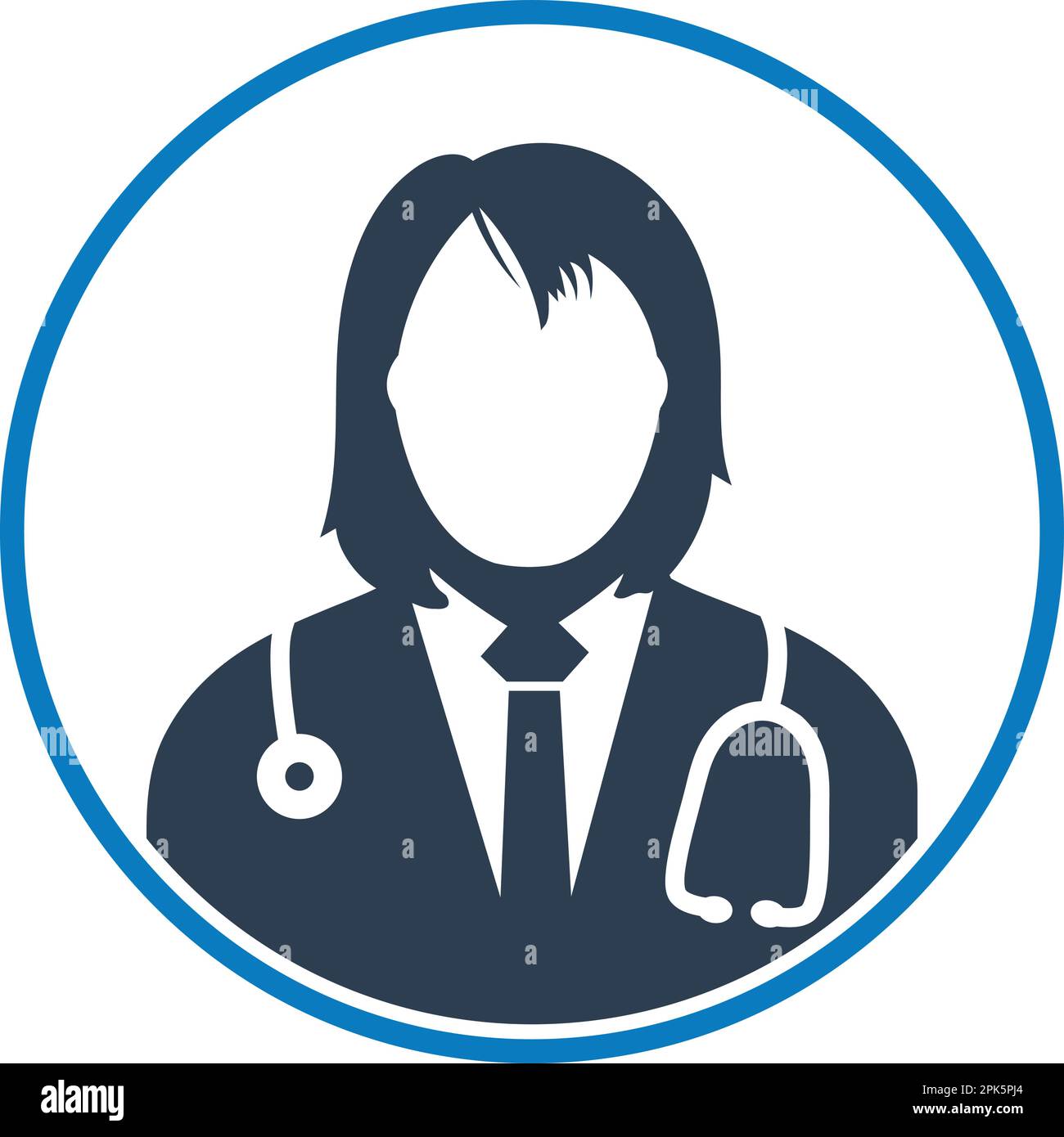 Female Doctor Profile Icon. Flat style vector EPS Stock Vector Image ...