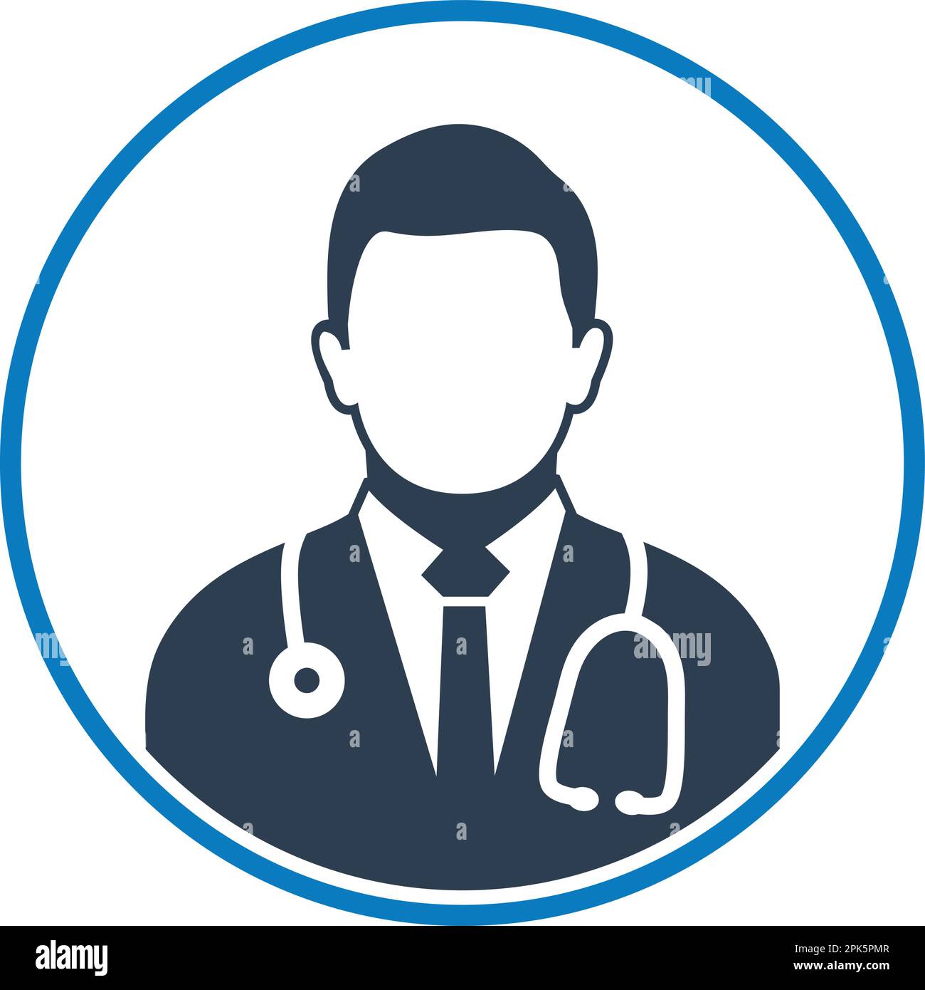 Male Doctor Profile Icon. Flat style vector EPS Stock Vector Image ...