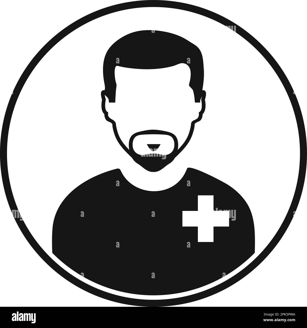 Male Patient profile icon with circle shape. Flat style vector EPS ...