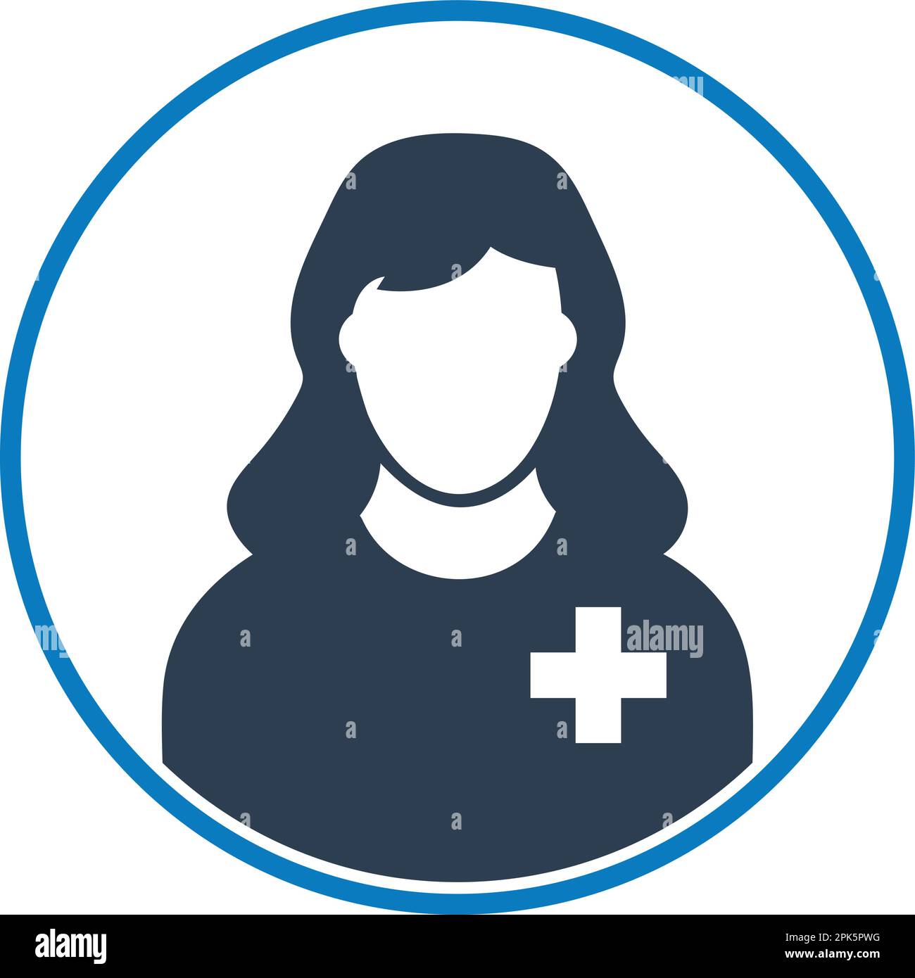 Female Patient profile icon with circle shape. Flat style vector EPS ...