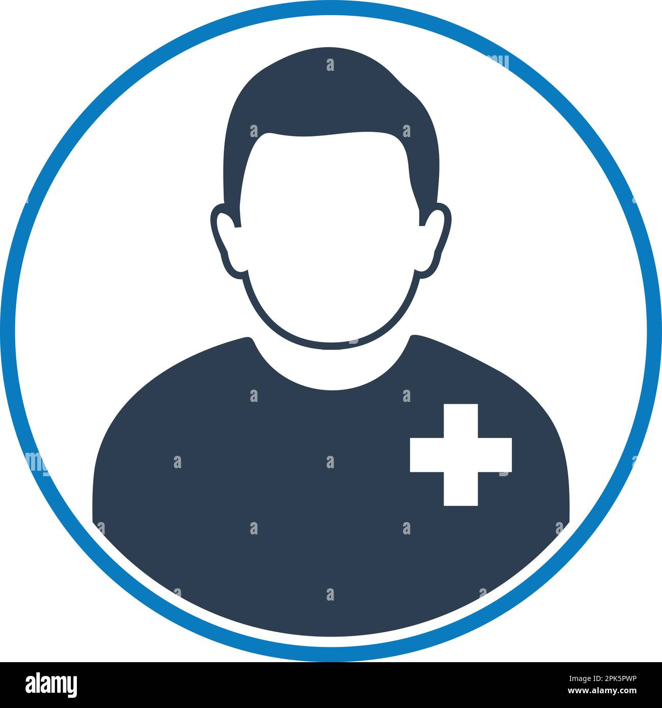 Male Patient profile icon with circle shape. Flat style vector EPS ...