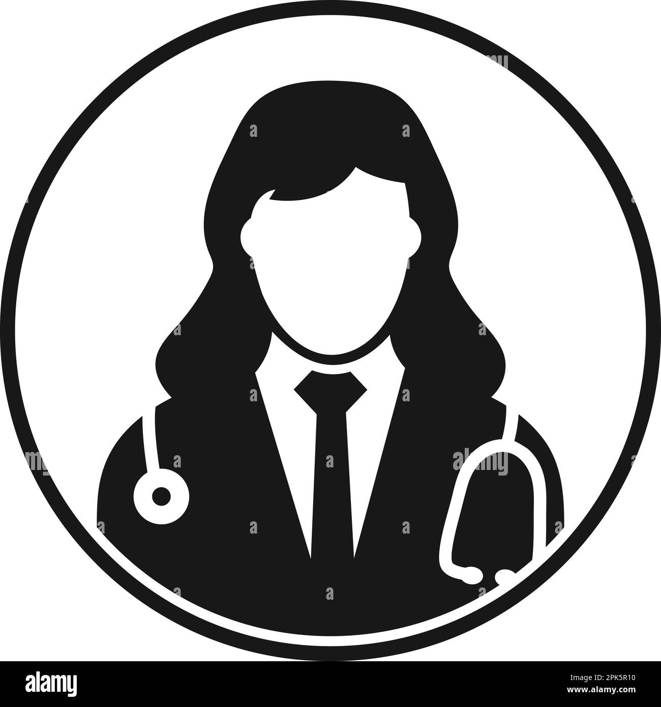 Female Doctor Profile Icon. Flat style vector EPS Stock Vector Image ...