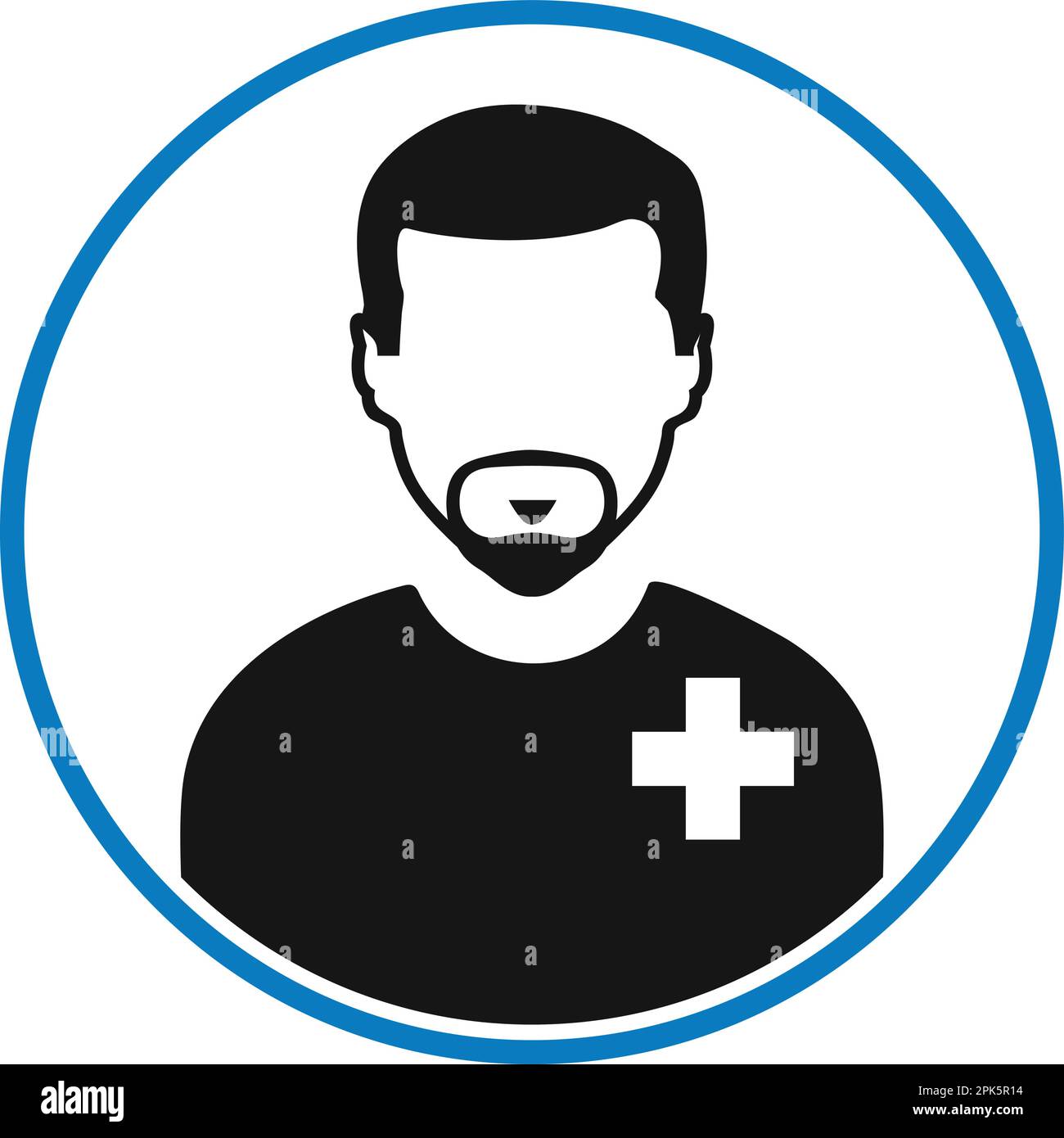 Male Patient profile icon with circle shape. Flat style vector EPS ...