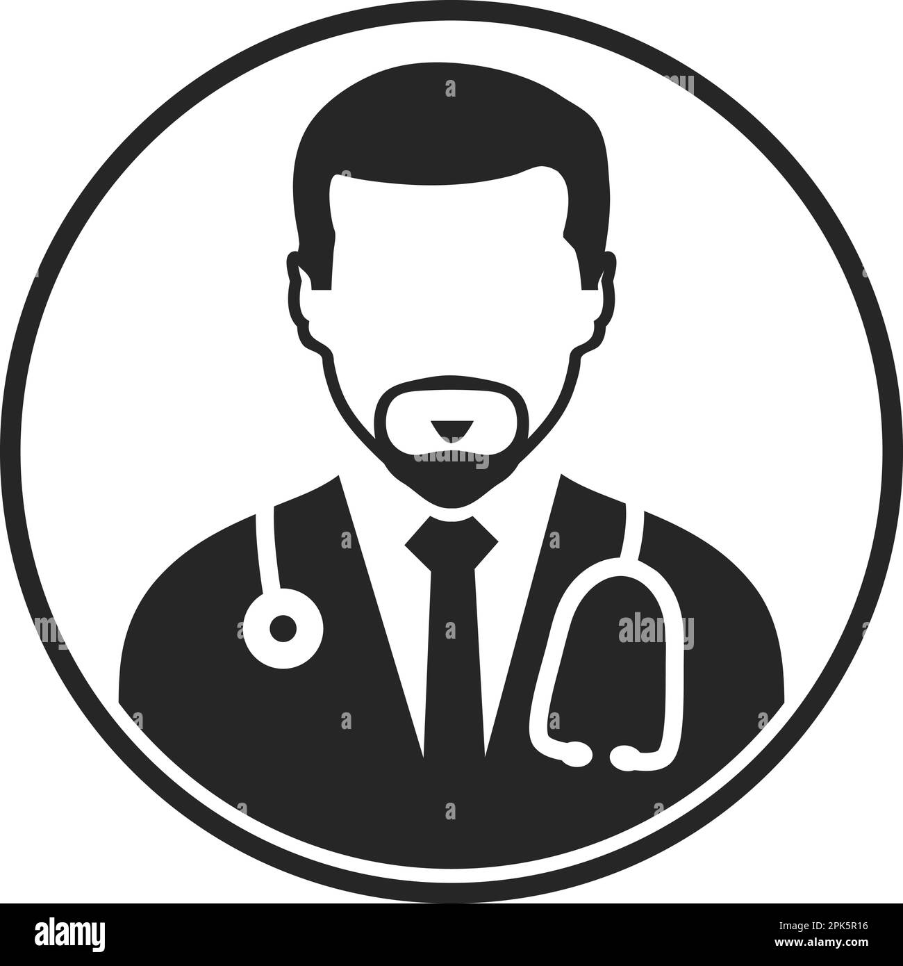 Male Doctor Profile Icon. Flat style vector EPS Stock Vector Image ...