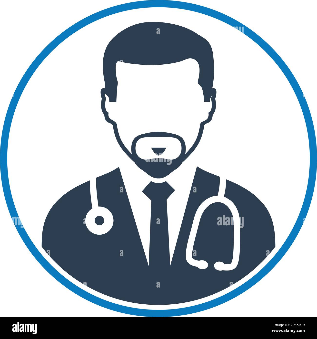 Male Doctor Profile Icon. Flat style vector EPS Stock Vector Image ...