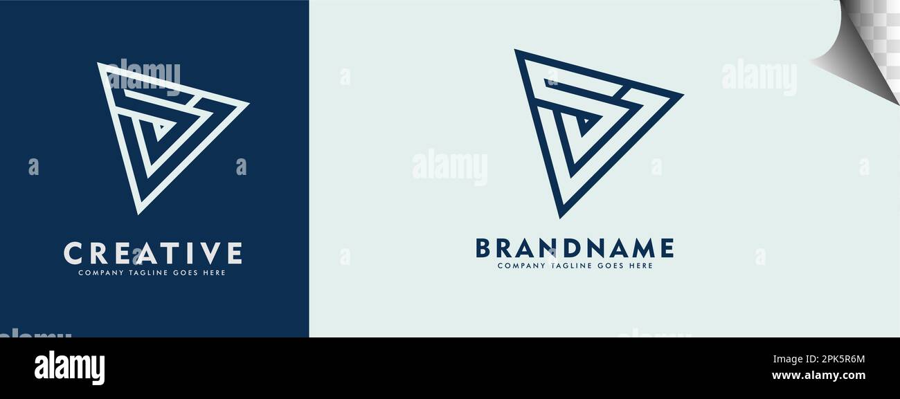 logotype combination initial letter S V triangle shape. brand identity logos vector, modern logo ...
