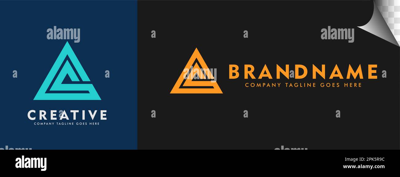 logotype combination initial letter S A triangle shape. brand identity logos vector, modern logo ...