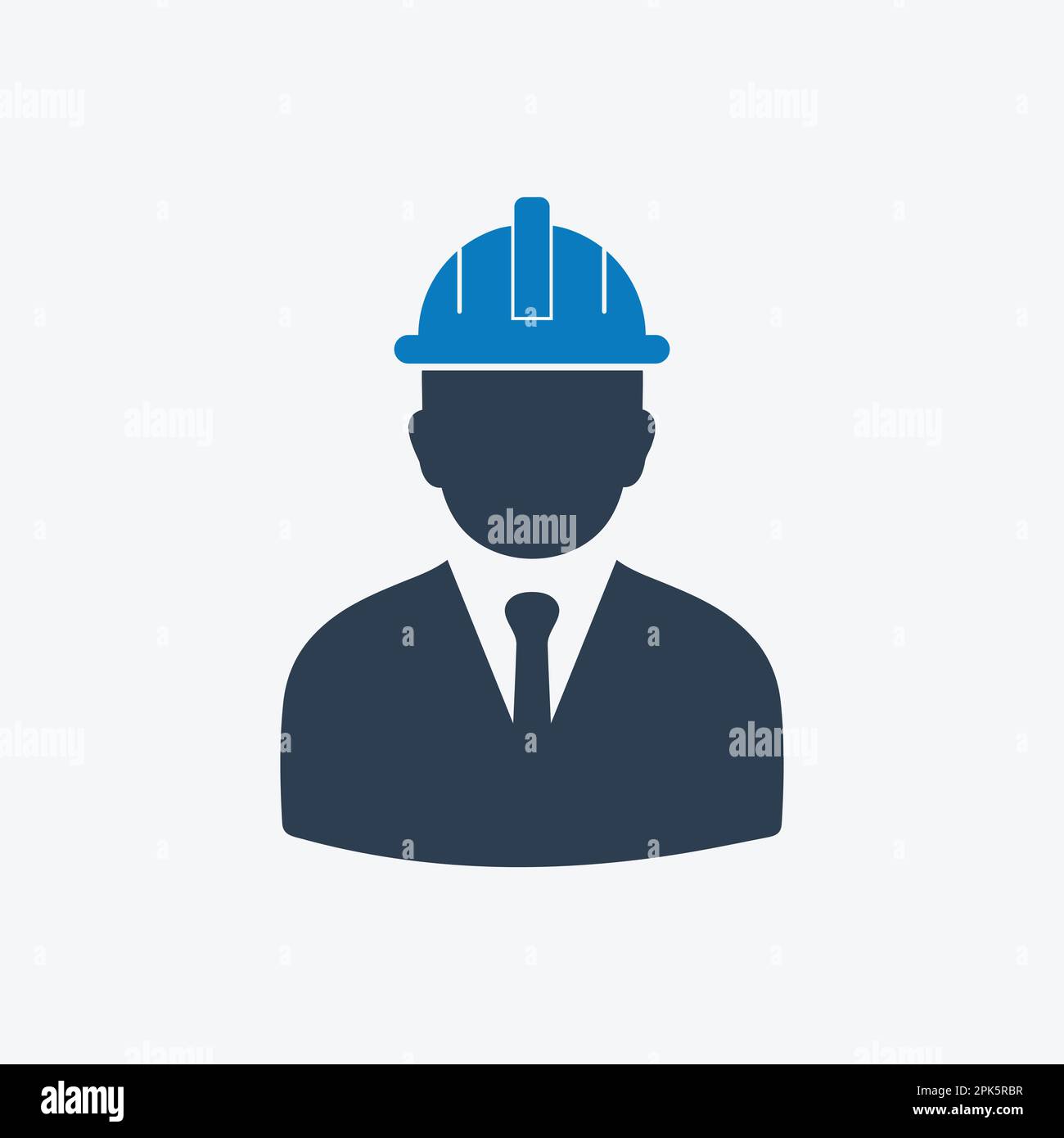Civil Engineer Icon with man and safety helmet sign. Editable Vector ...