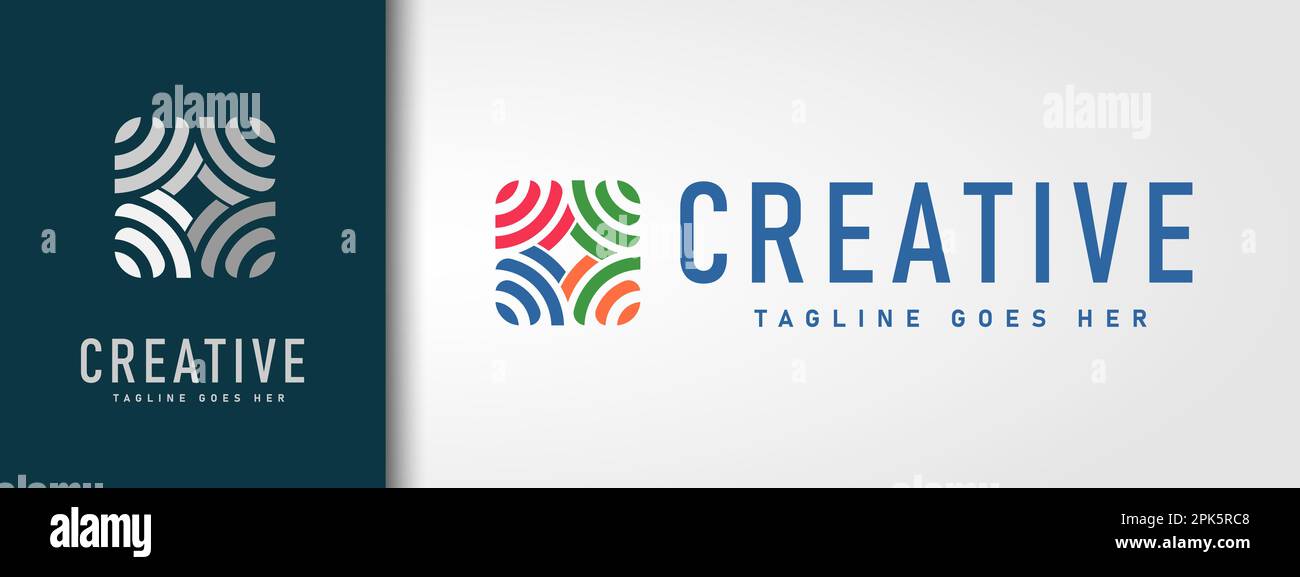 abstract creative logo design, Abstract logo multicolored squares for ...