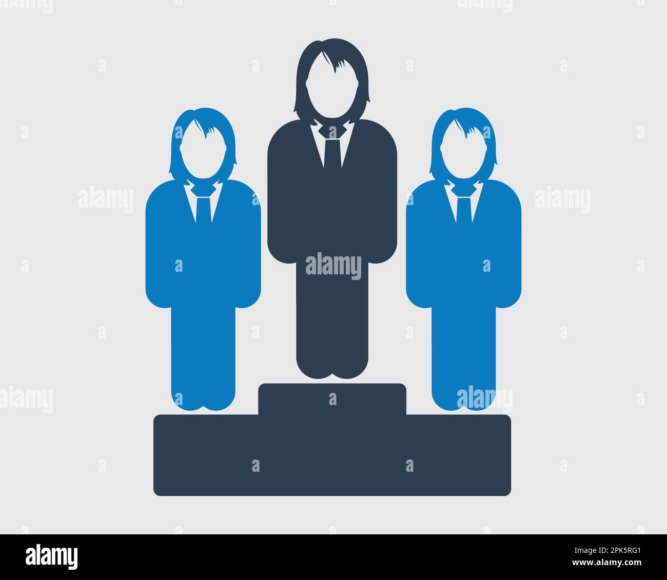 Business leader Icon. Female symbol on podium. Flat style vector EPS ...