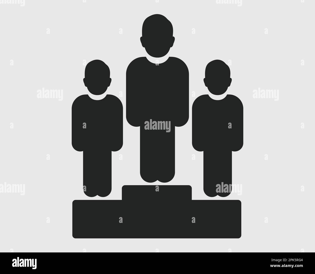 Winner Icon. Male symbol on podium. Flat style vector EPS Stock Vector ...