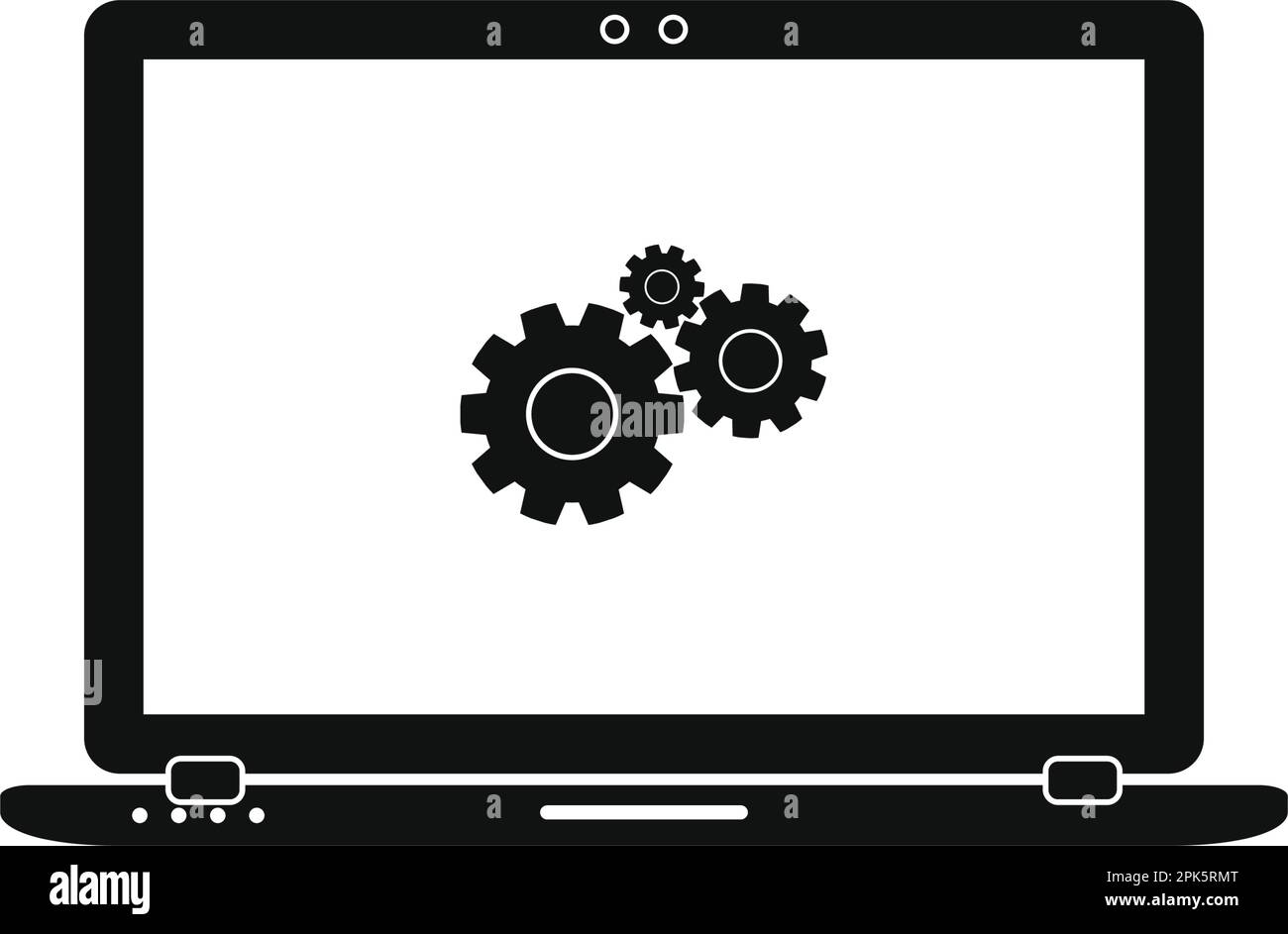 Computer Settings Icon. Flat style vector EPS Stock Vector Image & Art ...