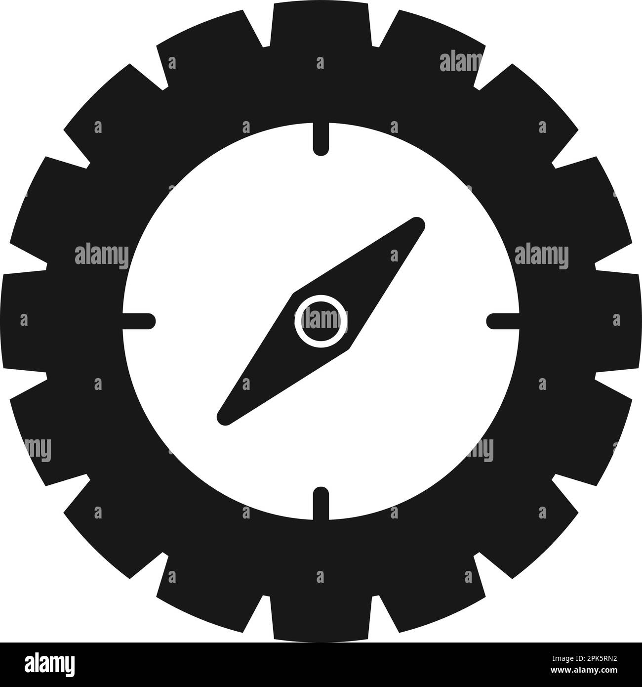 Simple flat icon compass Black and White Stock Photos & Images - Alamy