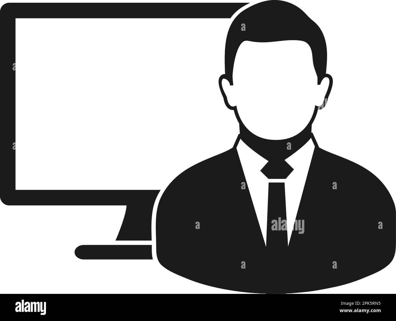 Computer User Icon. Flat style vector EPS Stock Vector Image & Art - Alamy