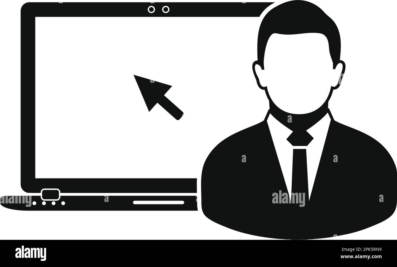 Computer User Icon. Flat style vector EPS Stock Vector Image & Art - Alamy