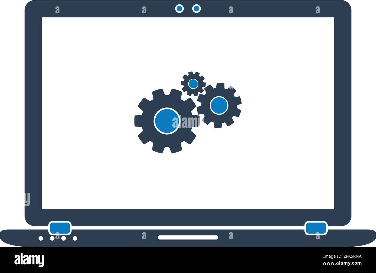 Computer Settings Icon. Flat style vector EPS Stock Vector Image & Art ...