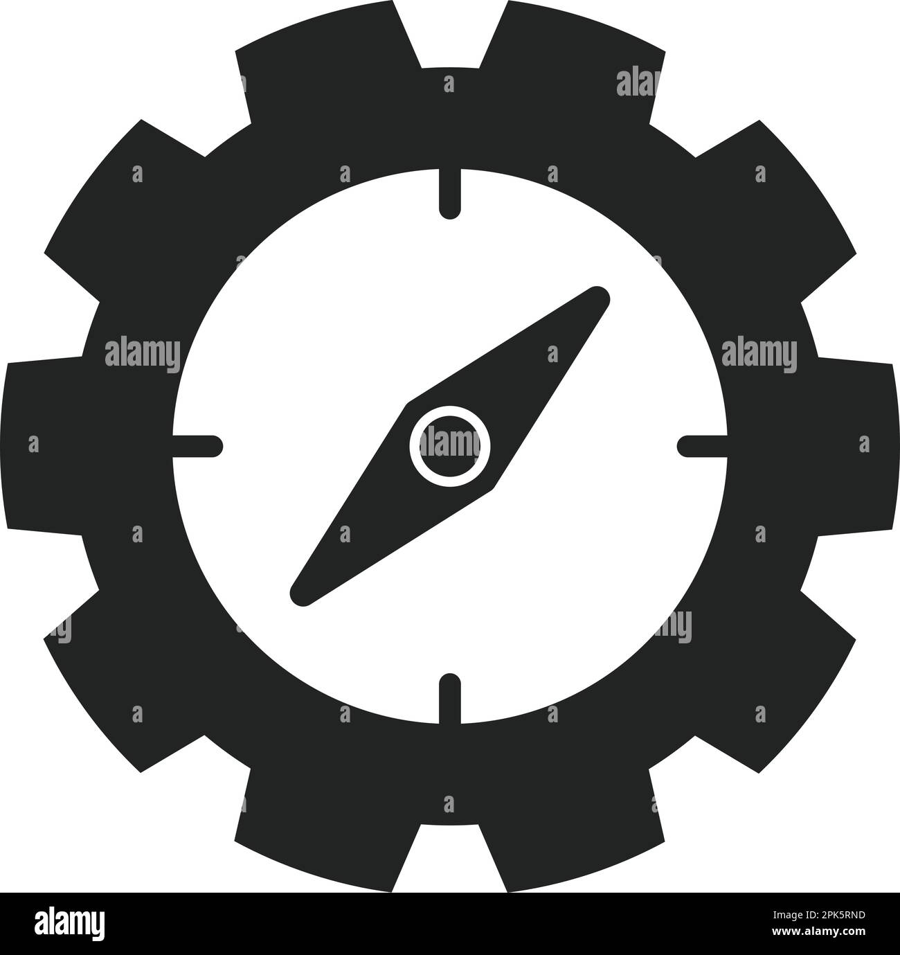 Navigator icon flat style Black and White Stock Photos & Images - Alamy