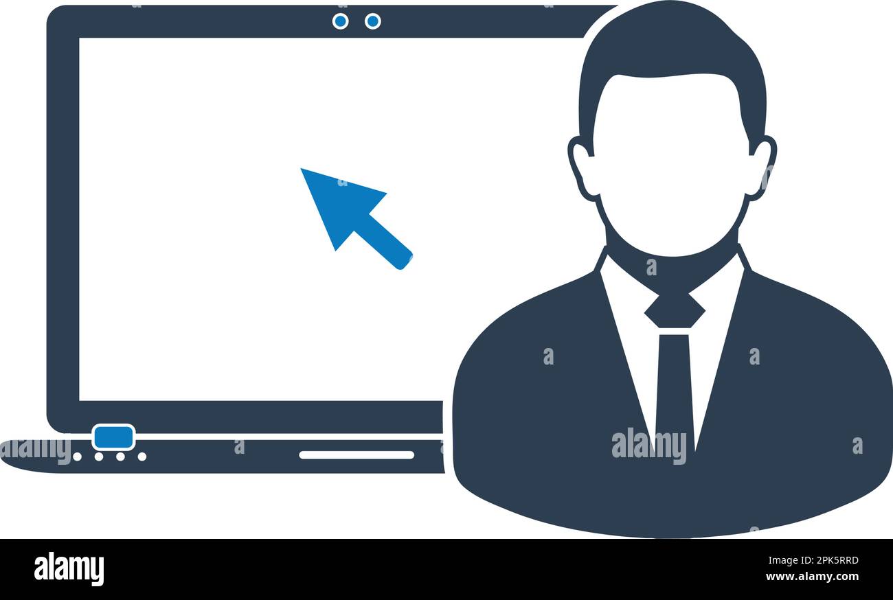 Computer User Icon. Flat style vector EPS Stock Vector Image & Art - Alamy