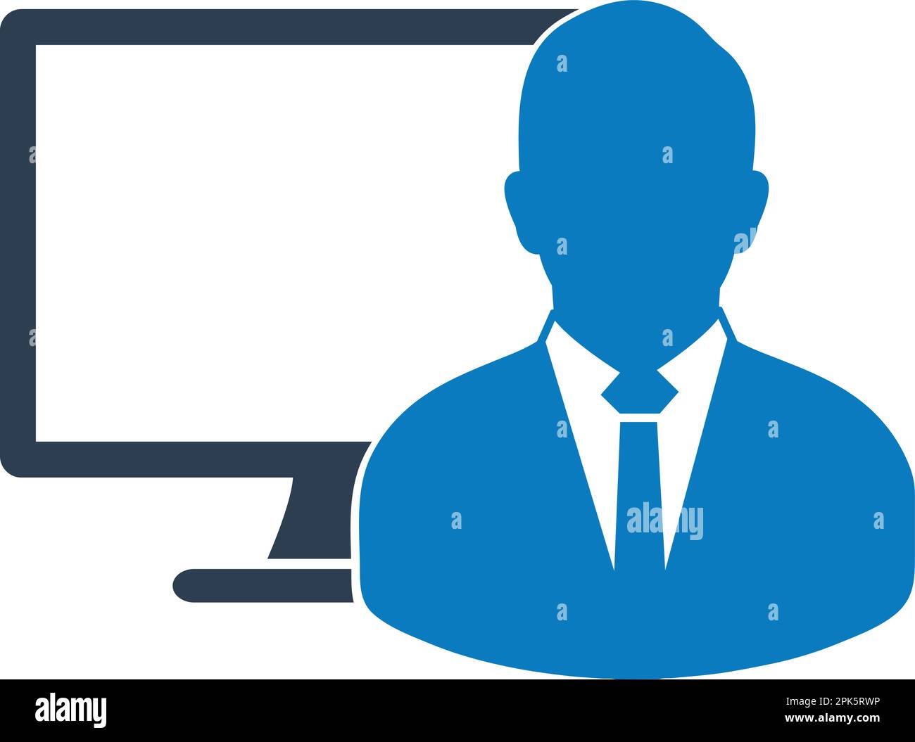 Computer User Icon. Flat style vector EPS Stock Vector Image & Art - Alamy