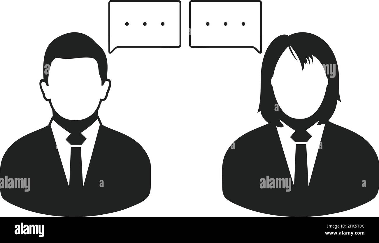 Conversation icon. Flat style vector EPS Stock Vector Image & Art - Alamy